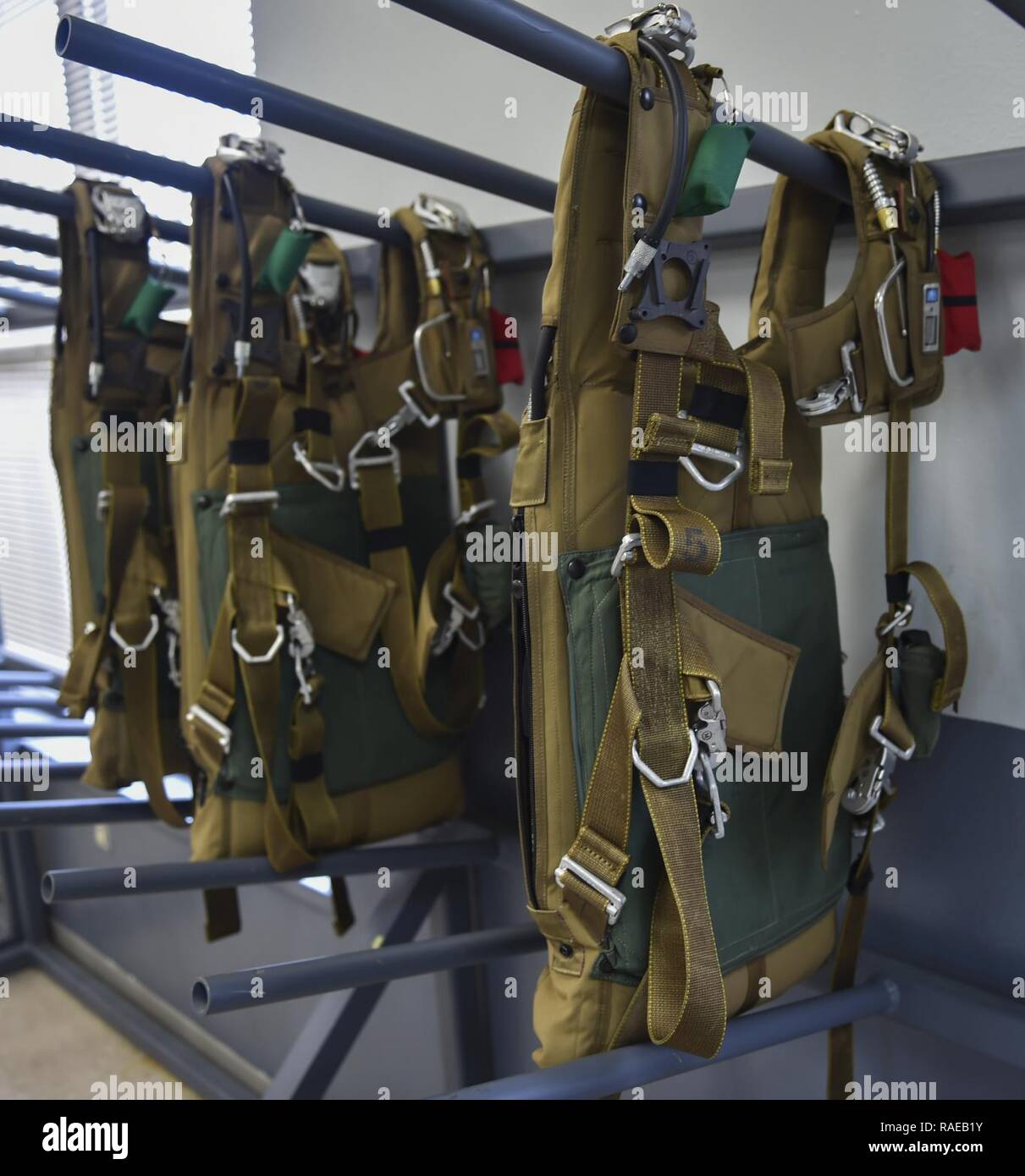 The low-profile parachute is configured for use in AC-130 gunships ...