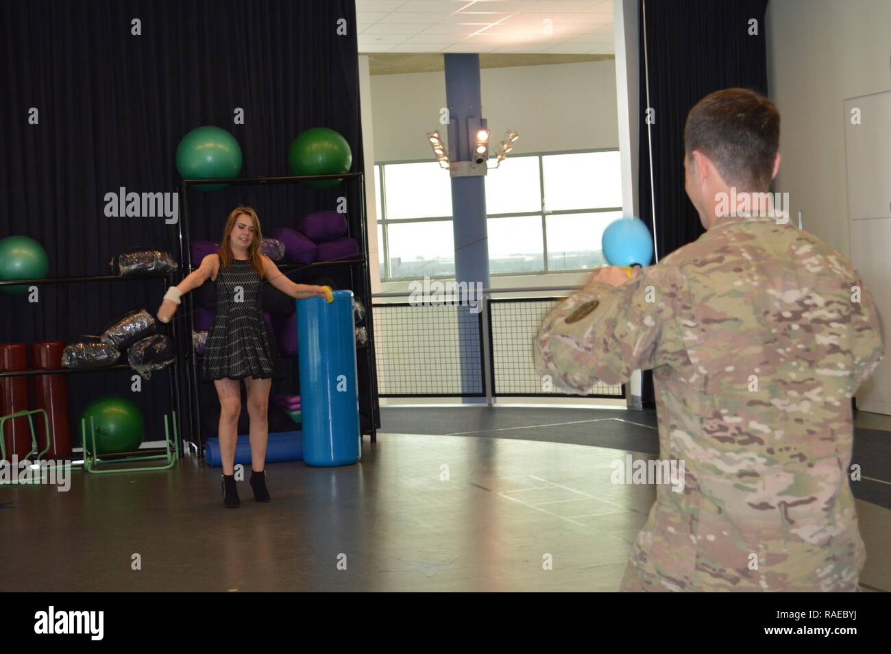 Kelsey Ward exercises her arm Jan. 20, 2017 at the Center for the ...