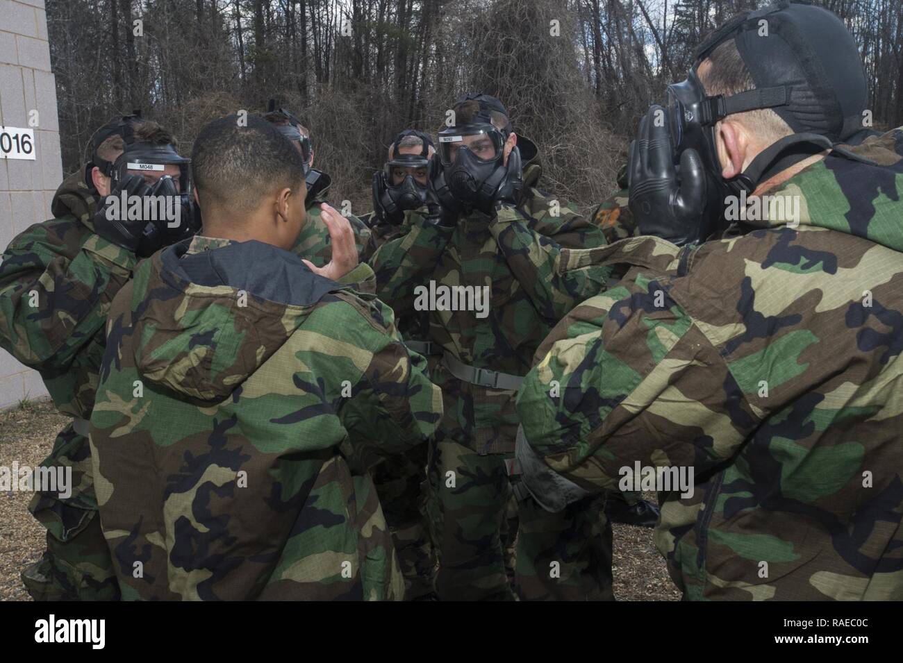 U.S. Marines from the Marine Corps Embassy Security Group (MCESG) check ...