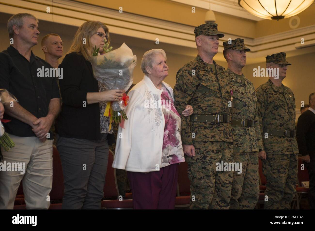 U.S. Marine Corps Sgt. Maj. David M. Reaves, outgoing sergeant major ...