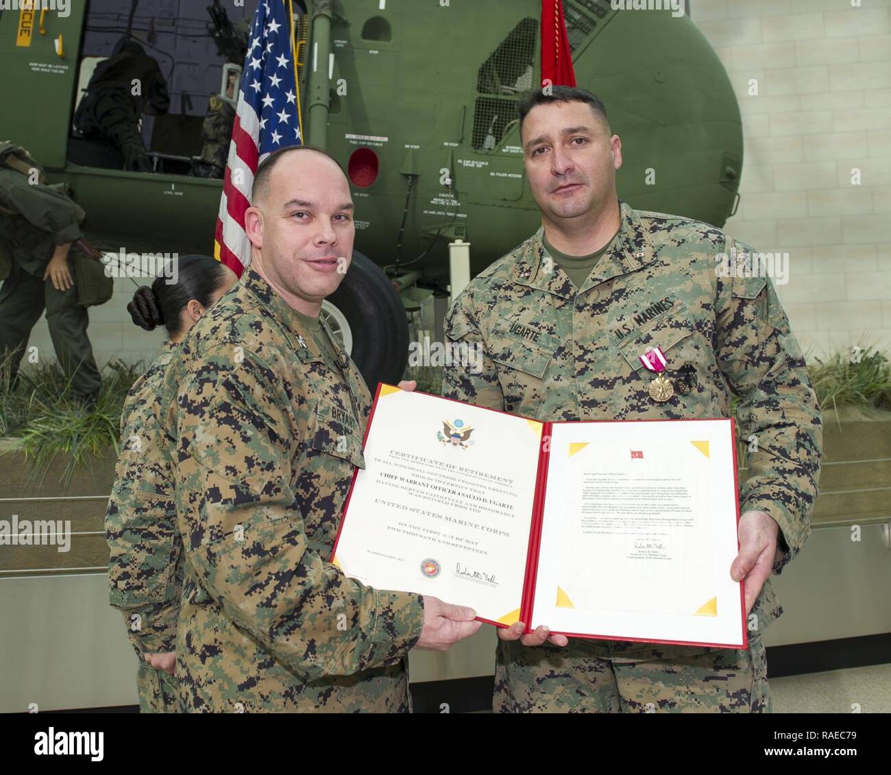 U.S. Marine Corps Col. Timothy Bryant (left), director, Combat ...