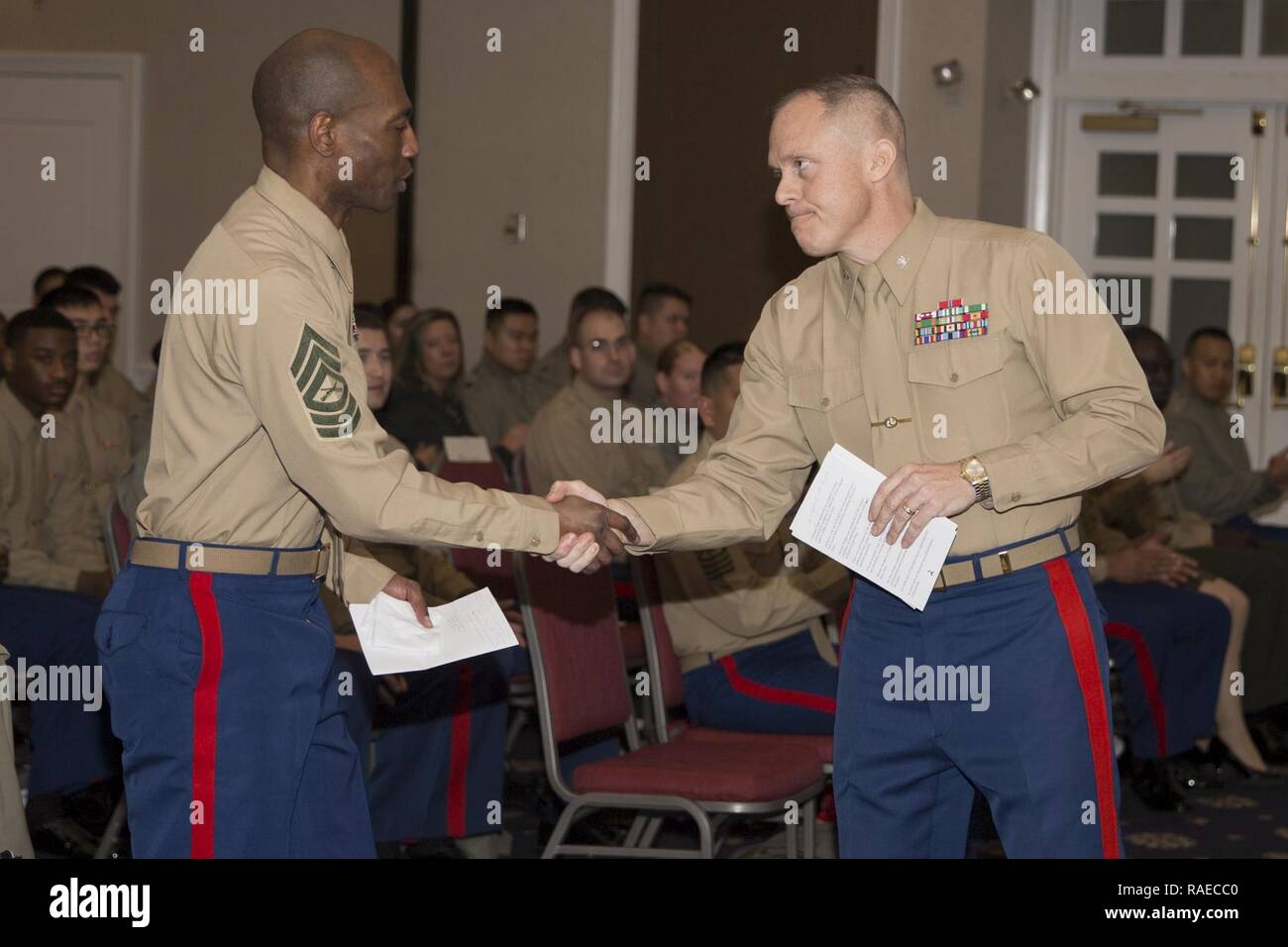 U.S. Marine Corps Master Sgt. Larry E. Copeland, adjutant chief, Marine ...