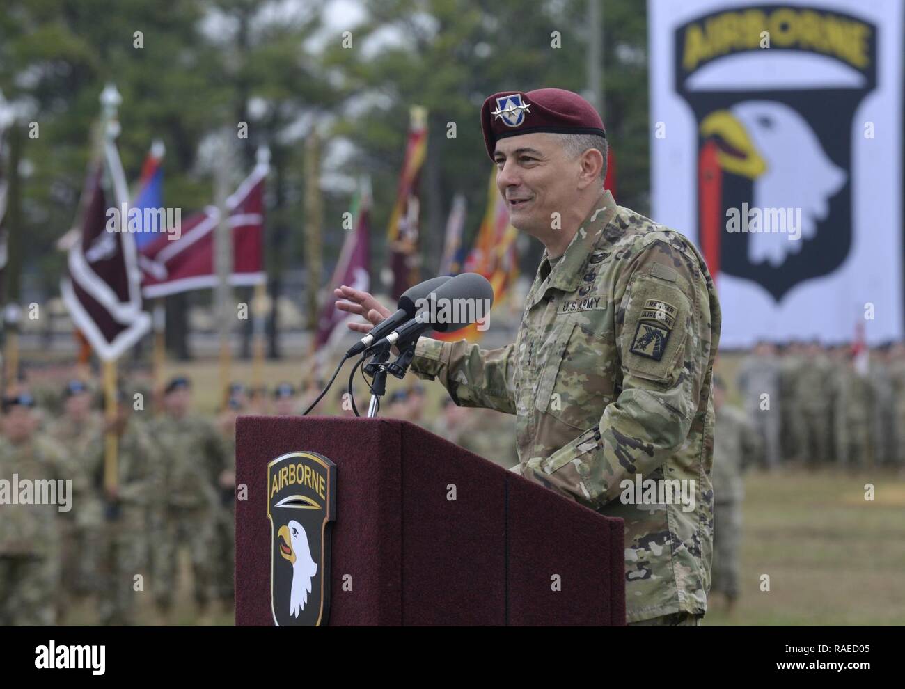 U.S. Army Lt. Gen. Stephen Townsend the commander of the 18th Airborne ...