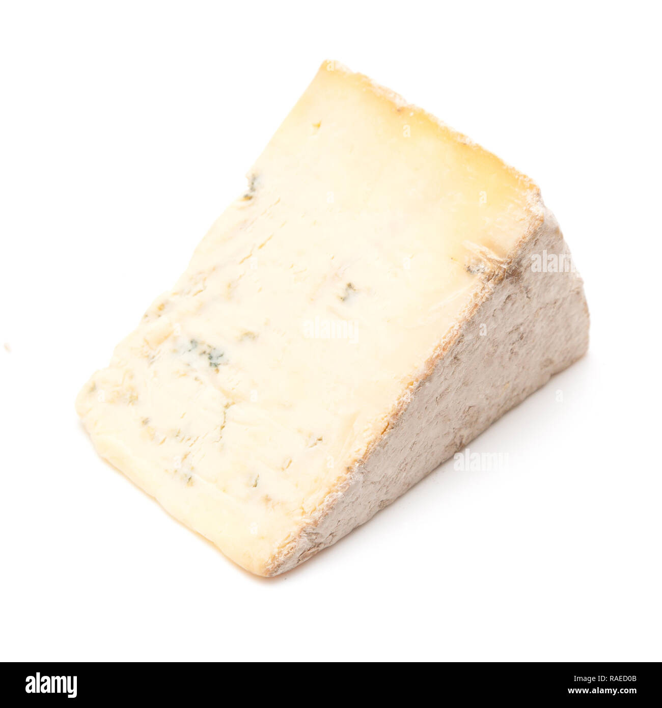 Mature blue Stilton cheese isolated on a white studio background Stock ...