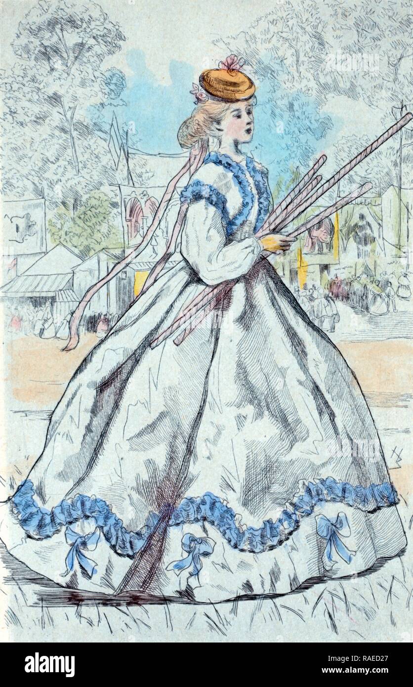 Victorian woman hat 1866 hi-res stock photography and images - Alamy