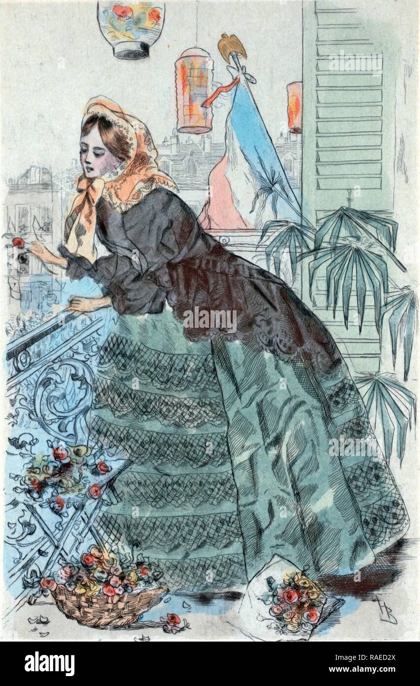 1859, Women's fashion in nineteenth-century Paris, Boutet, Henri (1851-1919), (Artist), 190 ...