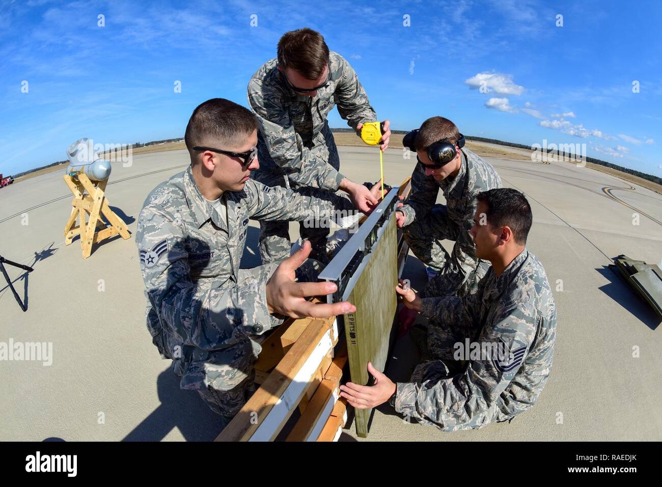 U.S. Air Force Airmen assigned to the 16th and 36th Electronic Warfare ...