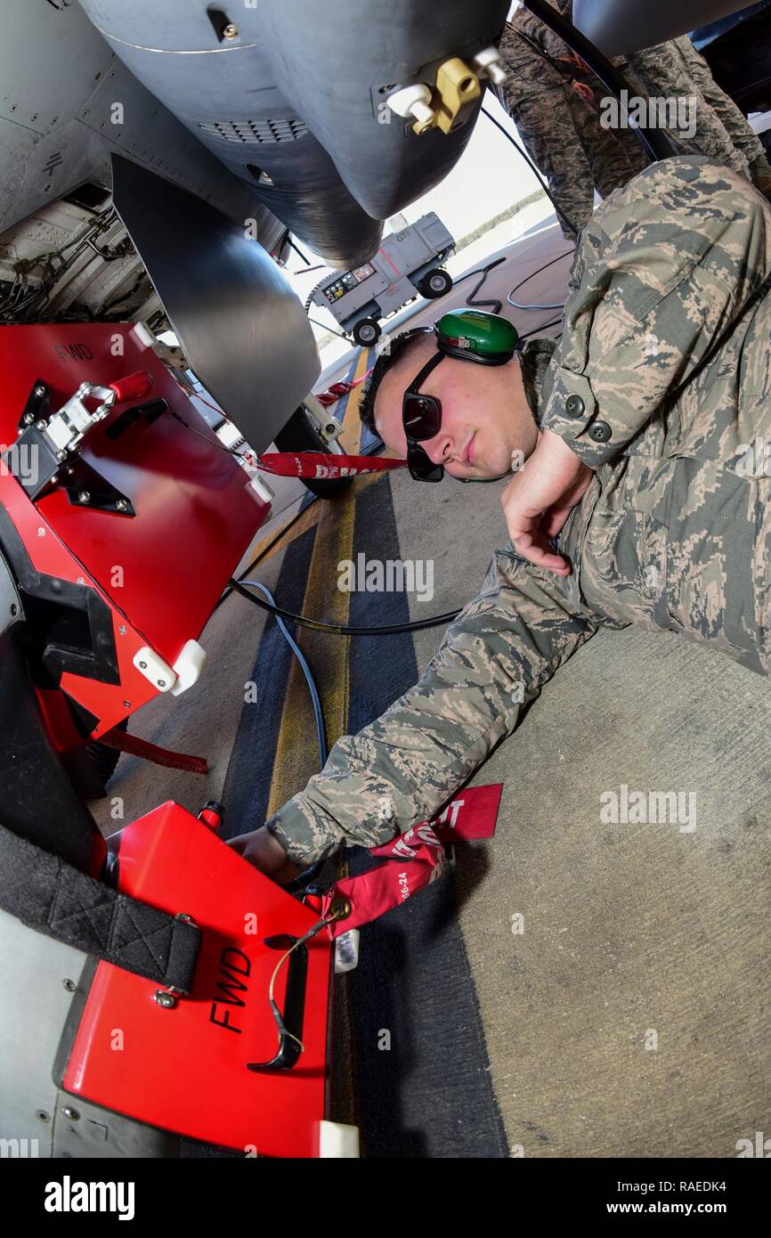 U.S. Air Force Senior Airman Brock Latham, inspector from the 16th ...