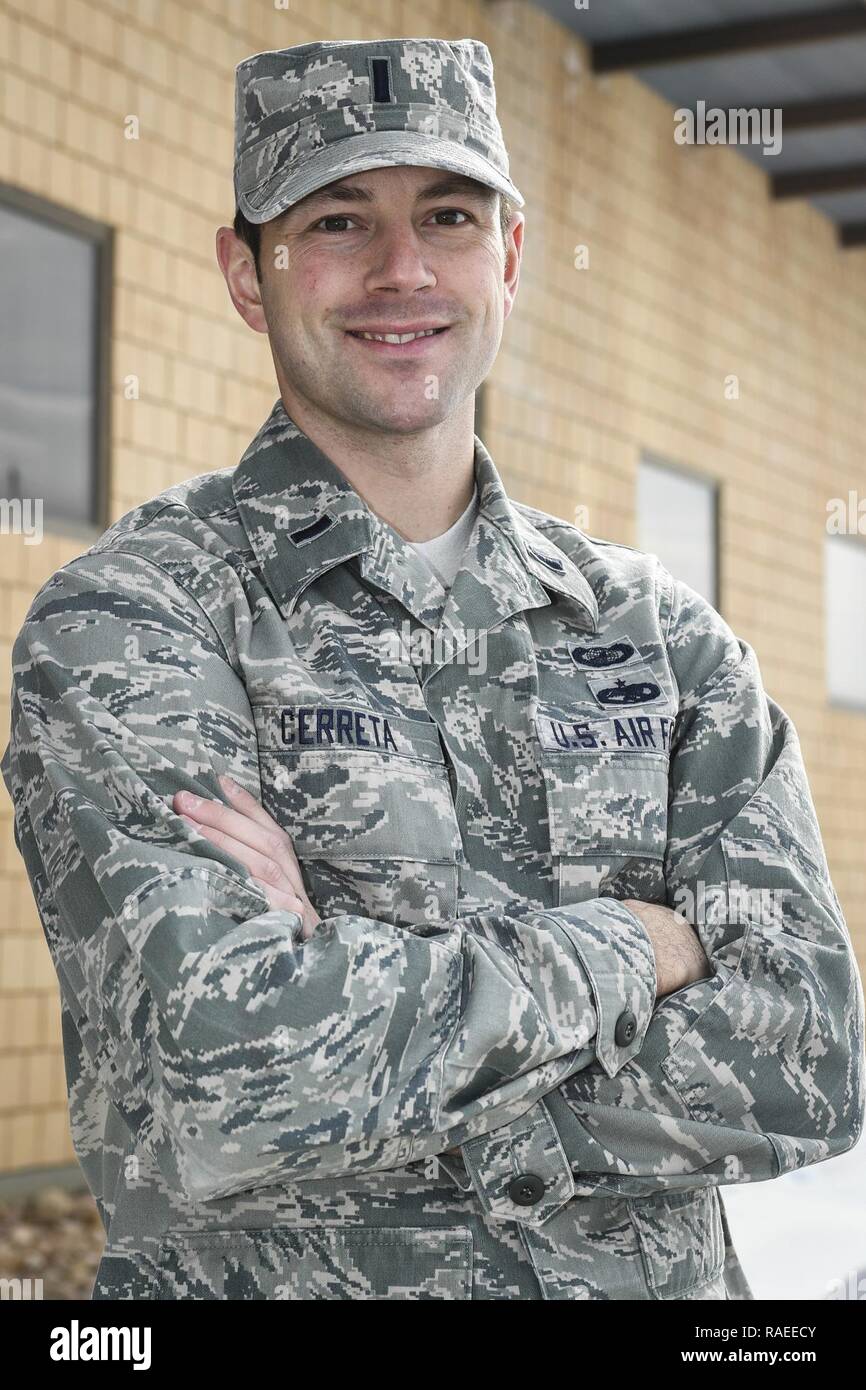 Air Force 1st Lt. Ken Cerreta poses in front of building 1515 at Hill ...