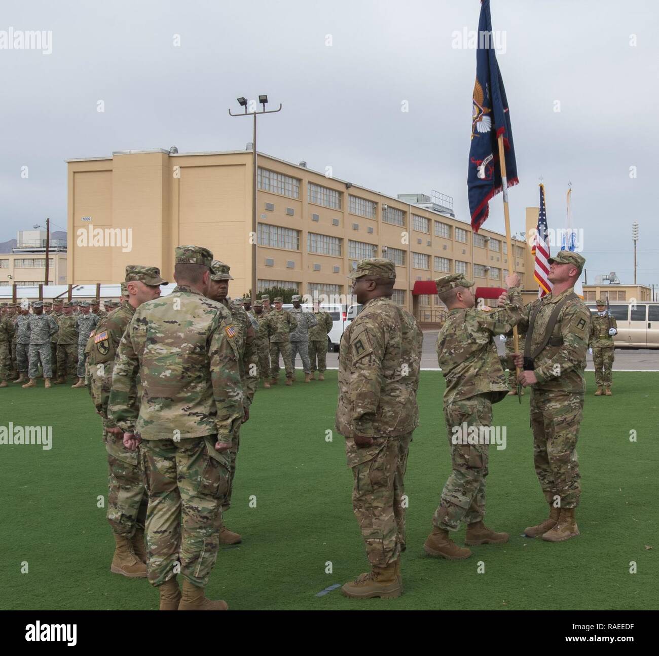 Command Sgt. Maj. Walker takes the Conus Replacement Center Colors from ...