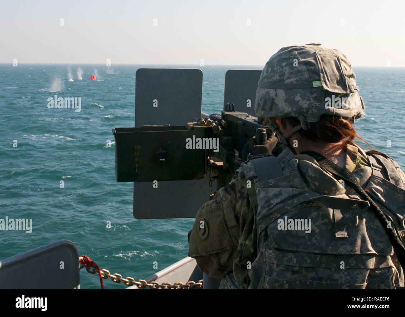 U.S. Army Spc. Kayla Pfertsh, of the 411th Transportation Company ...