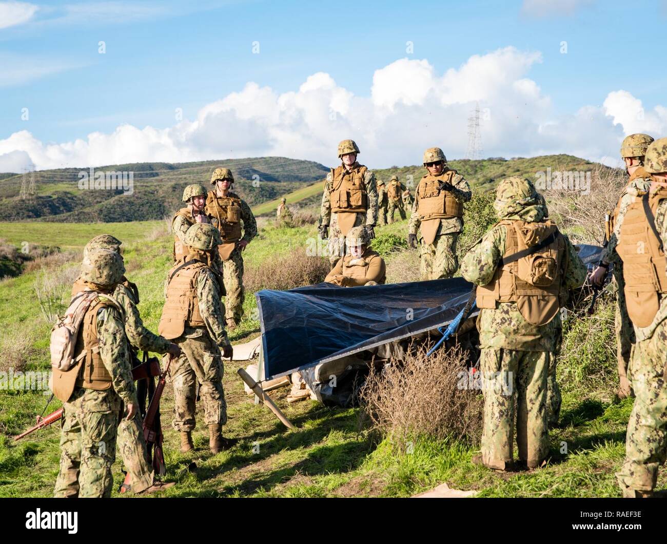 CAMP PENDLETON, Calif. (Jan. 24, 2017) - Seabees attached to Amphibious ...