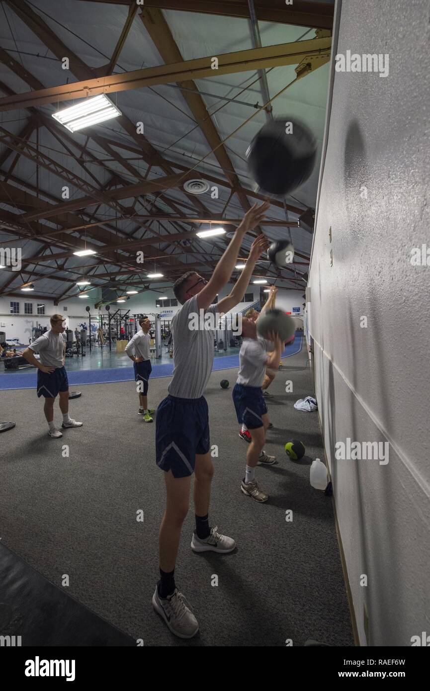 Members of the 790th Missile Security Forces Squadron perform a wall ...