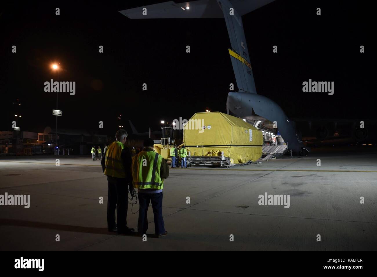 A Wideband Global SATCOM (WGS-9), satellite was transported from the ...