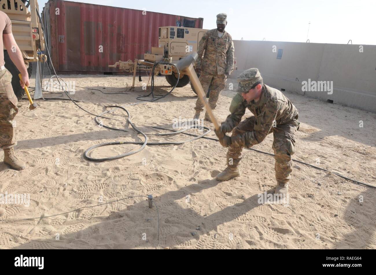 Soldiers of the 29th Infantry Division practice Air Defense techniques ...