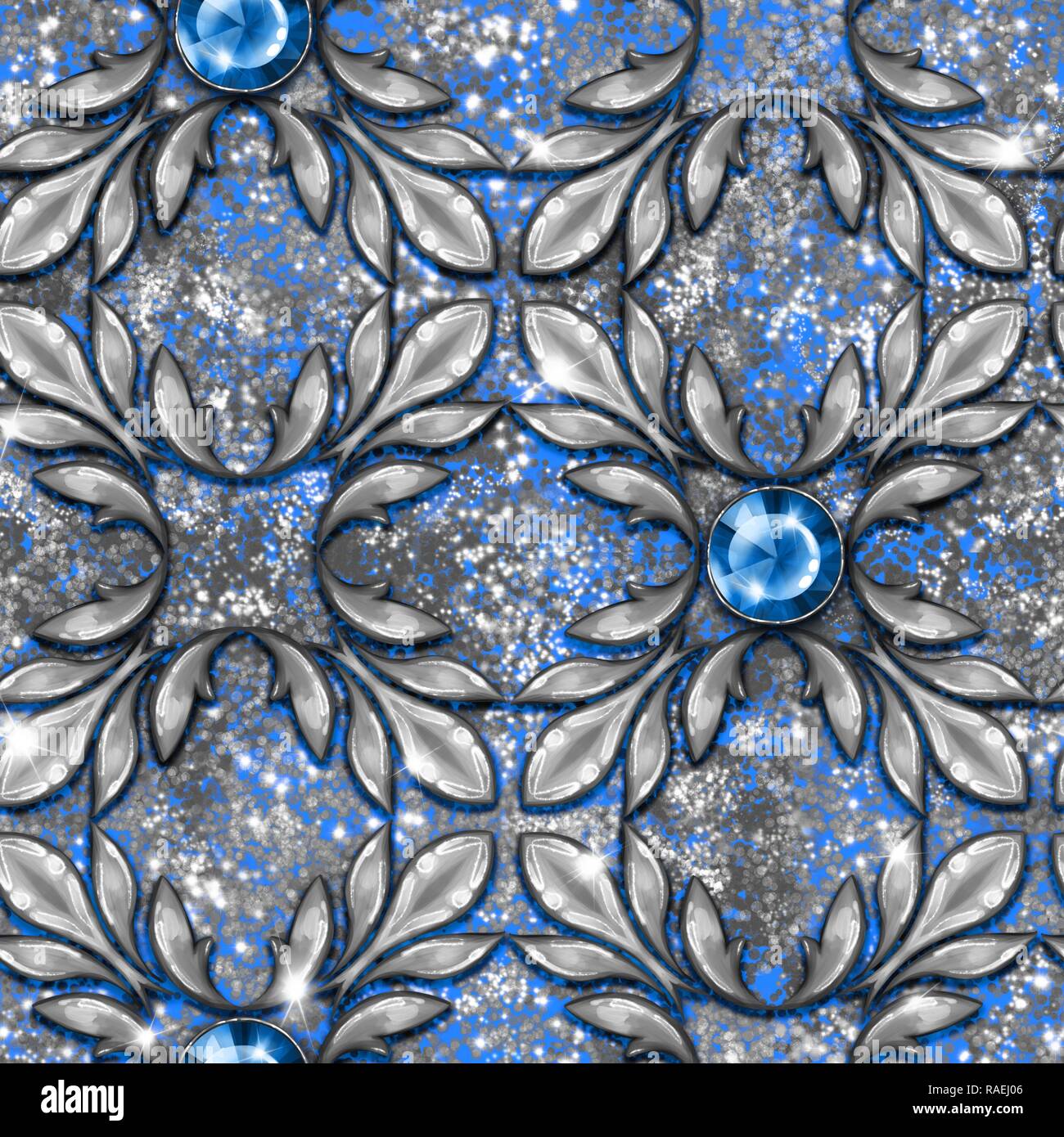 Silver pattern hi-res stock photography and images - Alamy