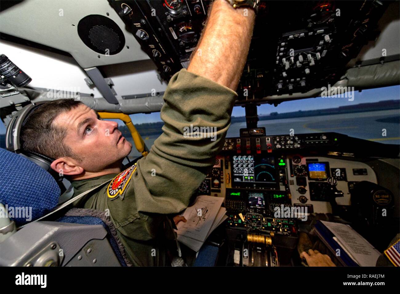 Captain Brandon Giles, 74th Air Refueling Squadron pilot, performs pre ...