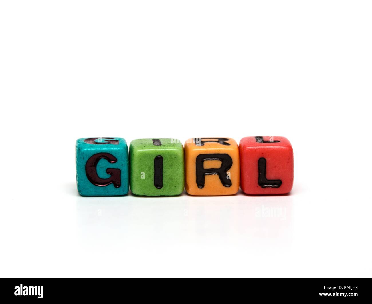 Word girl made letters hi-res stock photography and images - Alamy