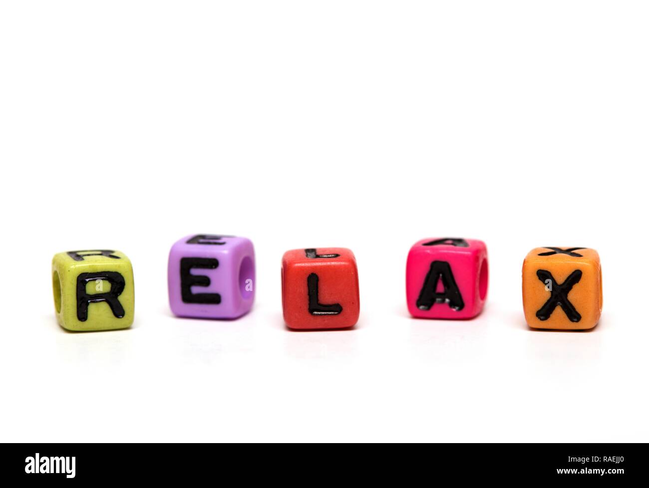 Word relax in block letters hi-res stock photography and images - Alamy