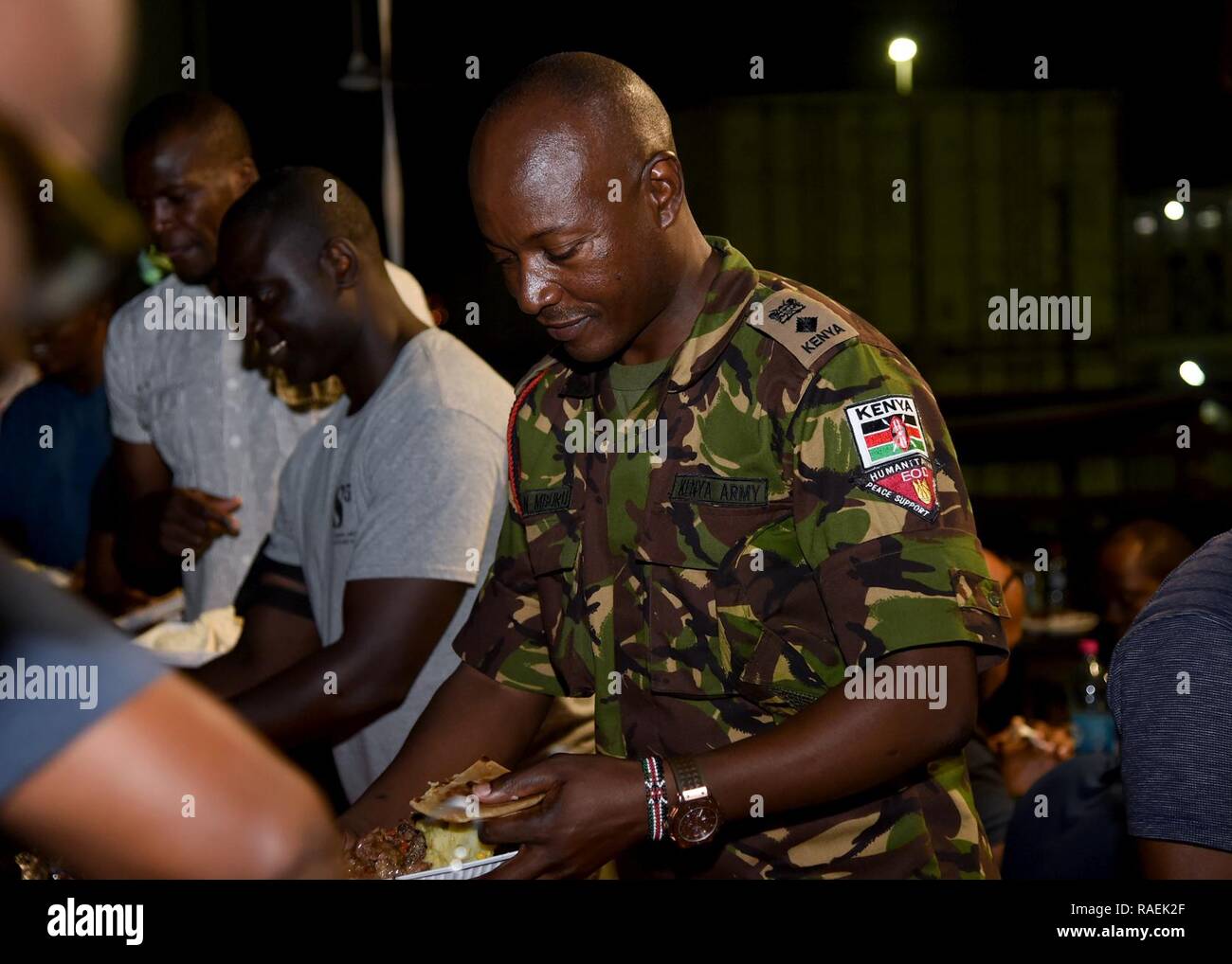 Kenya Army Lt. Col. Victor Mburu, Kenyan Liaison Officer attached to Combined Joint Task Force ...