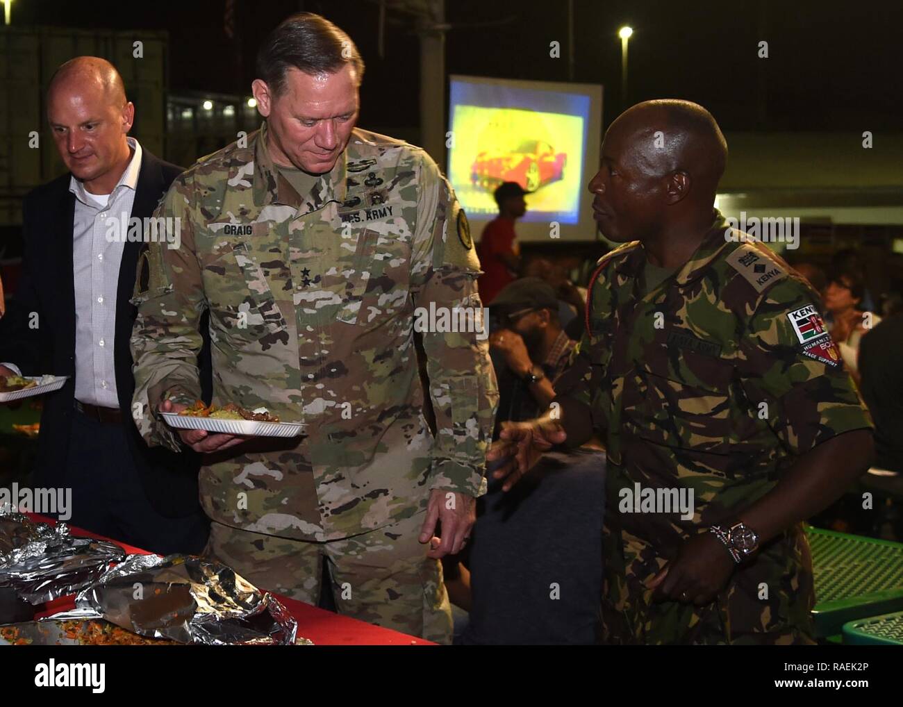 U.S. Army Maj. Gen. James D. Craig (left), commanding general, Combined ...