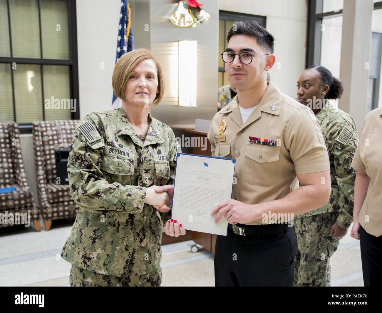 Master-at-Arms 2nd Class Daniel Shamiyeh receives a Flag Letter of ...