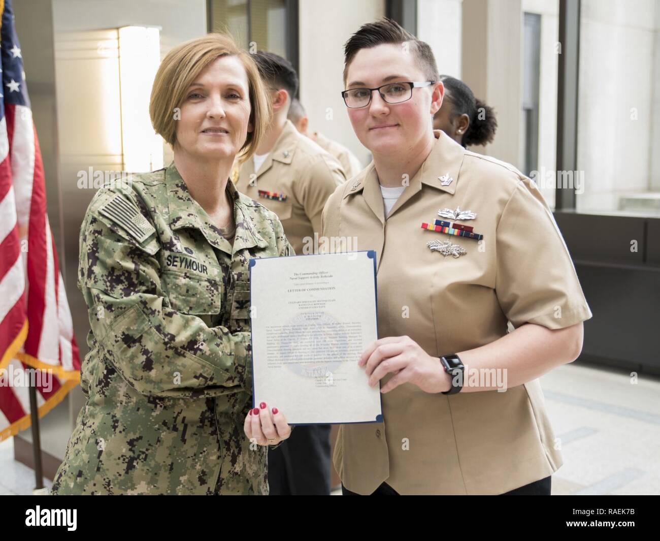 Culinary Specialist 2nd Class Katelyn Bowman receives a Letter of ...