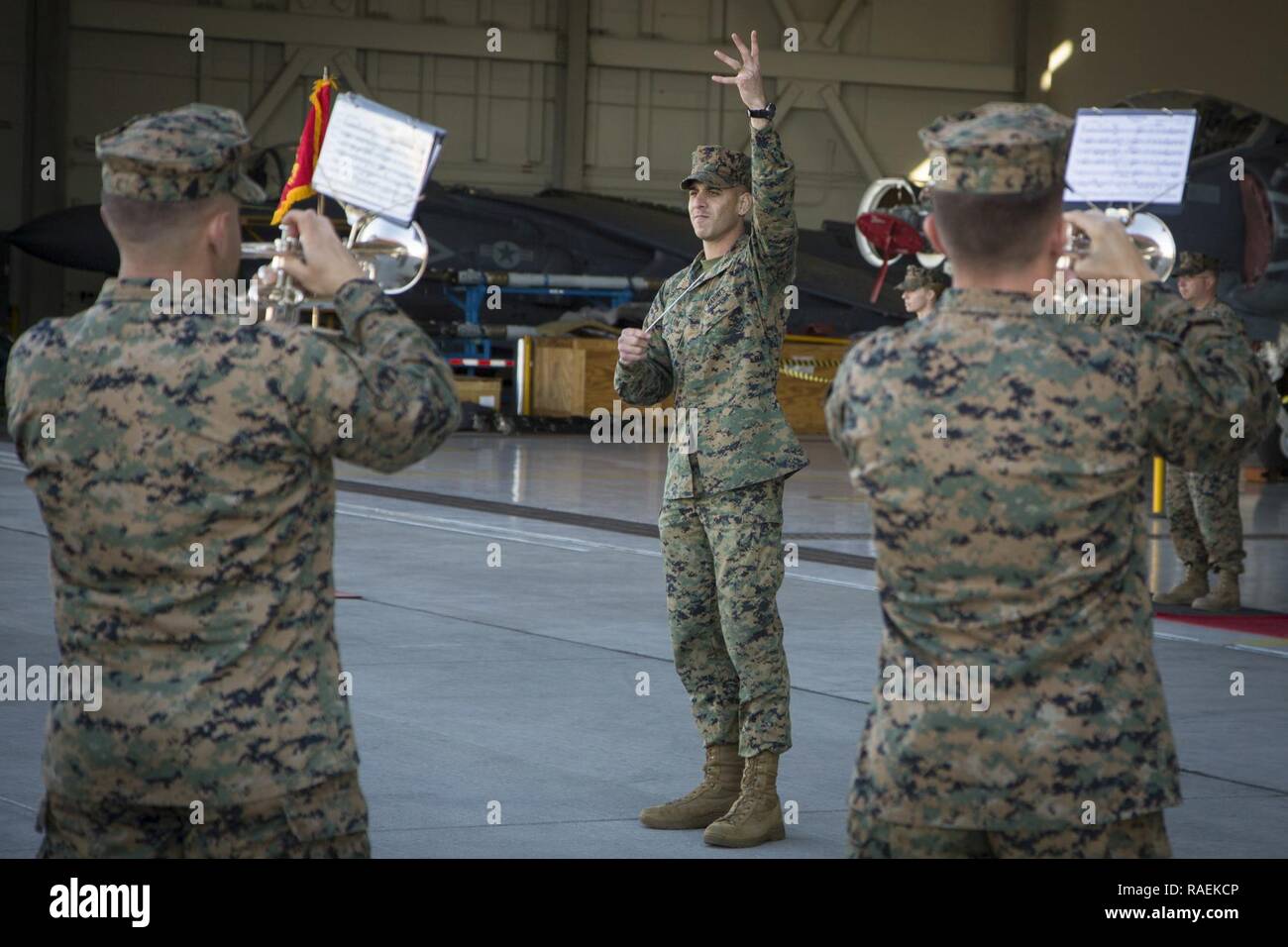 U.S. Marine Corps CWO2 Mark A. Pellon, officer in charge of the Third ...