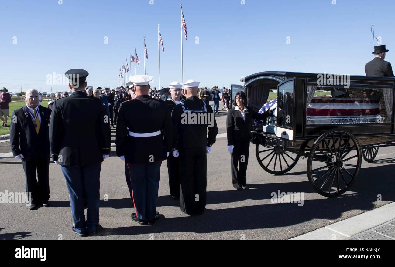 SAN DIEGO (Dec. 13, 2018) A honor team prepares to carry the casket ...