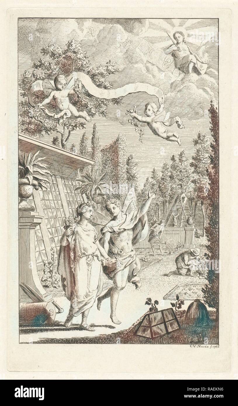 Zephyrus and Flora, Cornelis van Noorde, 176. Reimagined by Gibon ...