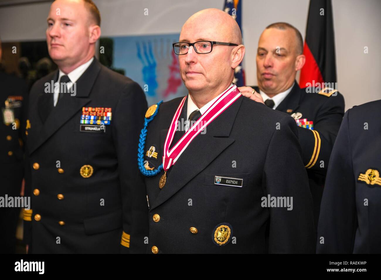 Col. Steven Birchfield the U.S. Army Europe Command Surgeon presents ...