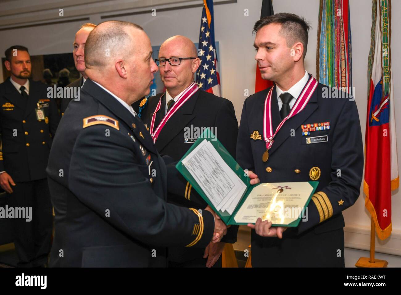 Col. Steven Birchfield the U.S. Army Europe Command Surgeon presents ...