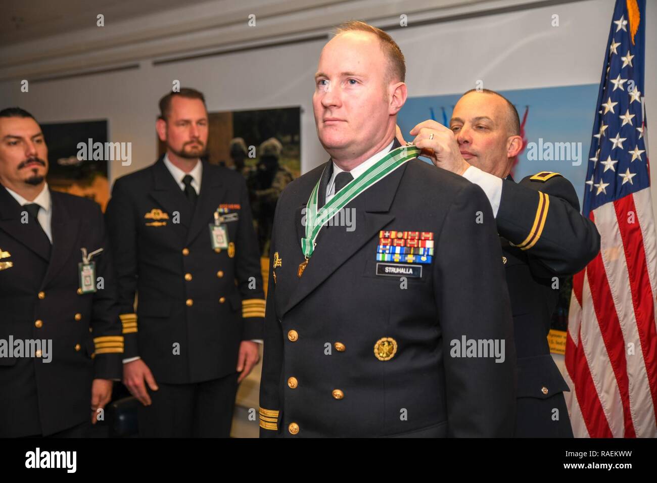 Col. Steven Birchfield the U.S. Army Europe Command Surgeon presents ...