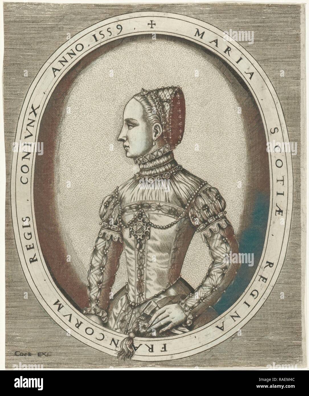 Portrait of Queen Mary I Stuart of Scotland, Frans Huys, Hieronymus ...
