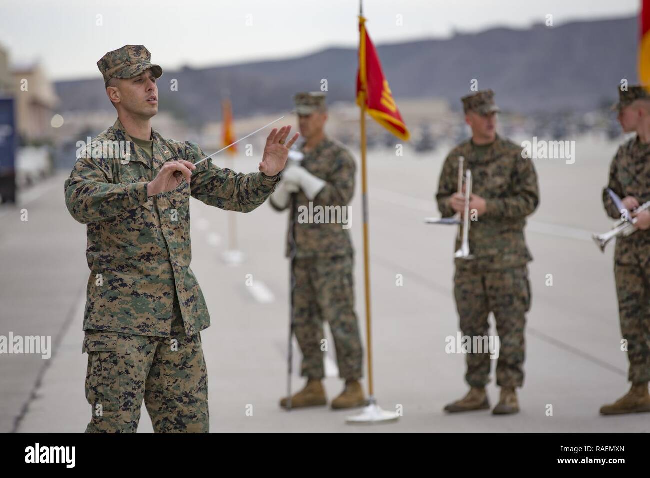 U.S. Marine Corps Chief Warrant Officer 2 Mark Pellon, band director ...