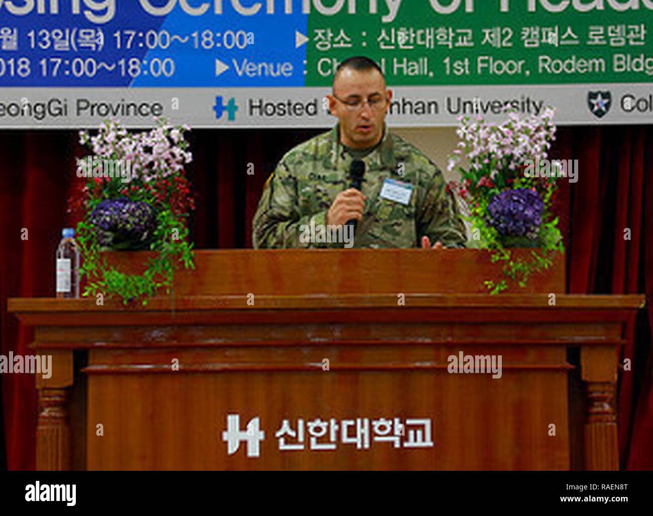 GYEONGGI PROVINCE, Republic of Korea - Guest speaker, Maj. Anthony Clas ...