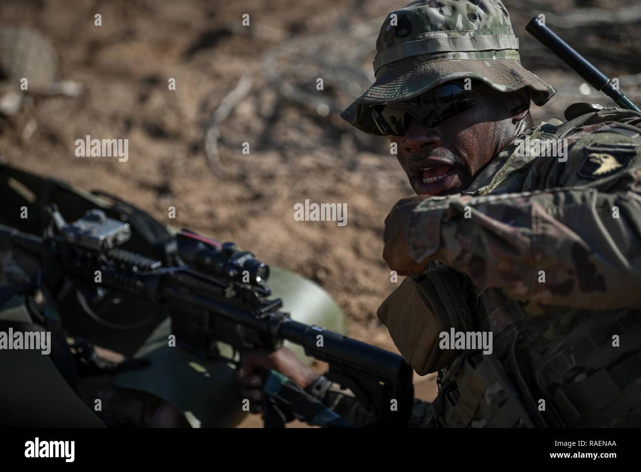 U.S. Army Staff Sgt. Derek Lee assigned to Viper Company, 1-26 Infantry ...