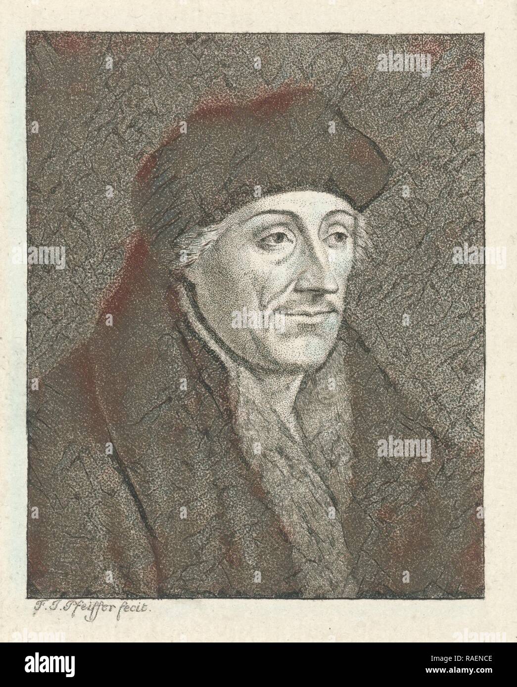 Portrait of Desiderius Erasmus, François Joseph Pfeiffer (I), 1751 ...