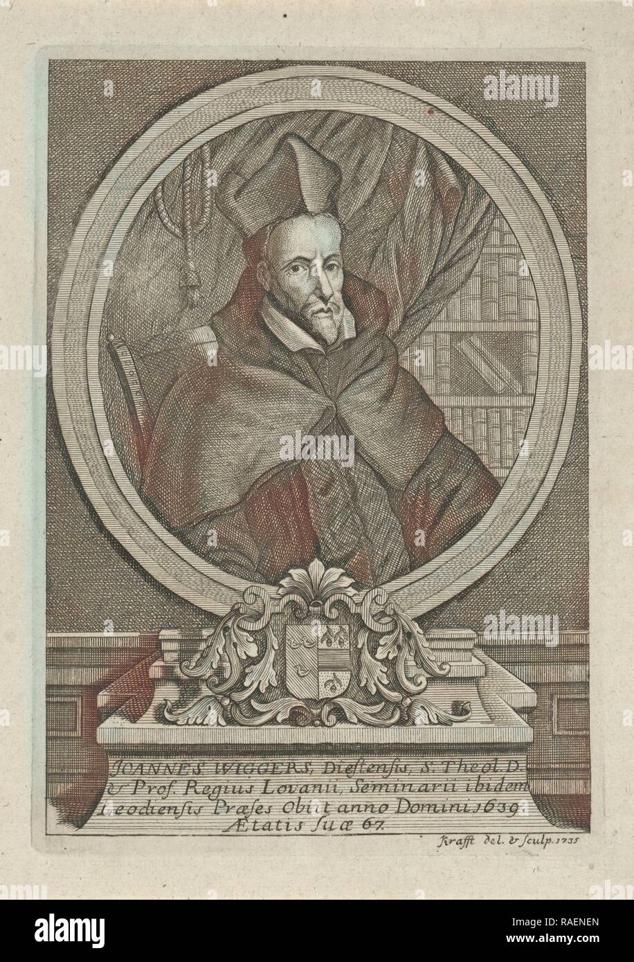 Portrait of Johannes Wiggers, Jan Lauwryn Krafft (I), H. de Smet, 173 ...