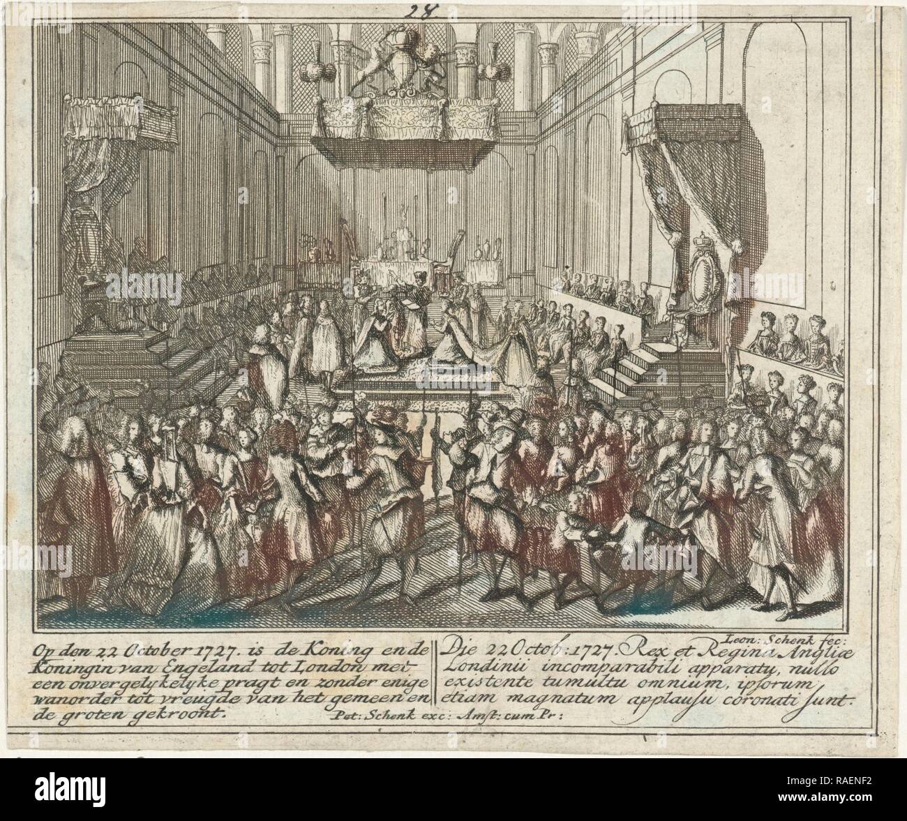 Coronation of George II, King of England UK, Leonard Schenk, Adolf van ...