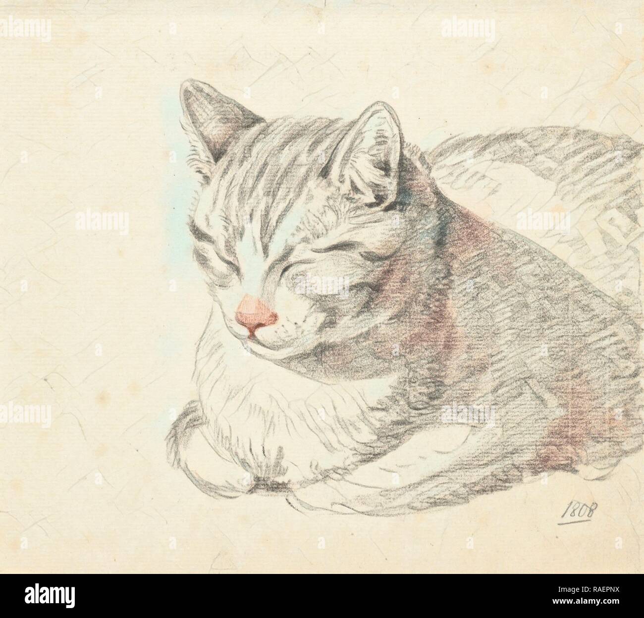 Cat, Jean Bernard, 180. Reimagined by Gibon. Classic art with a modern ...