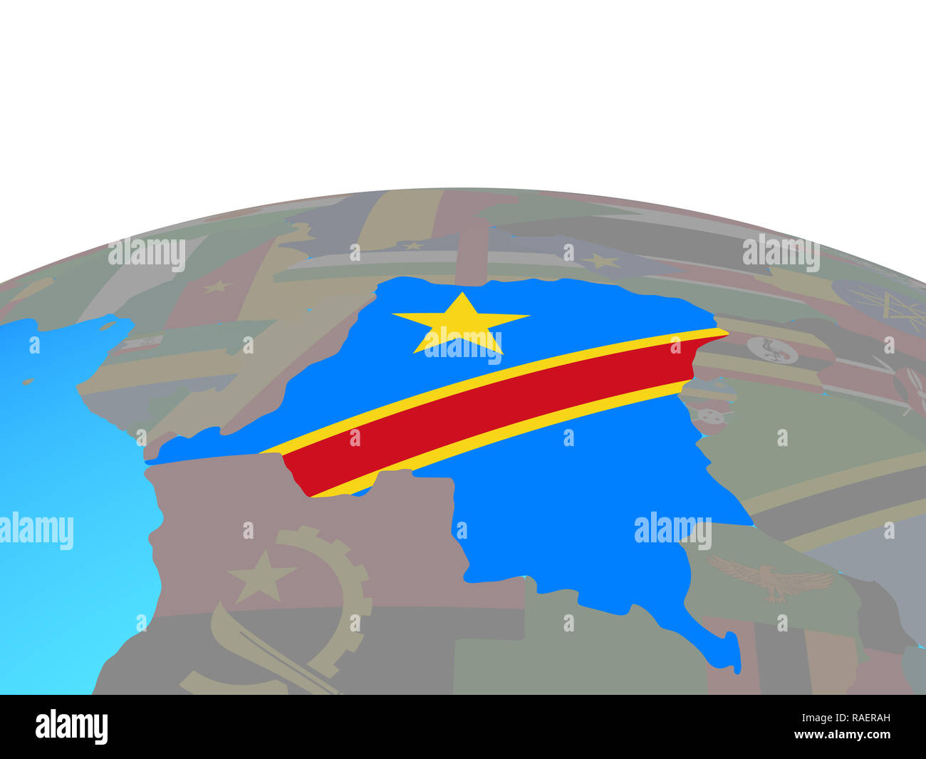 Democratic rep congo flag hi-res stock photography and images - Alamy