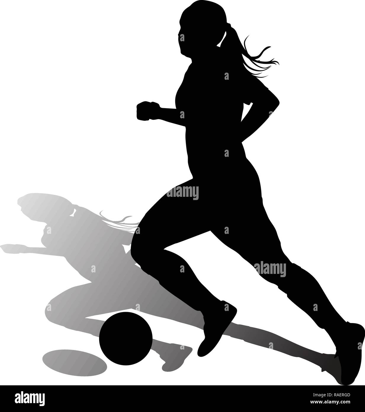 Soccer Girl Silhouette Soccer Girl Silhouette Vector Images (over 580)