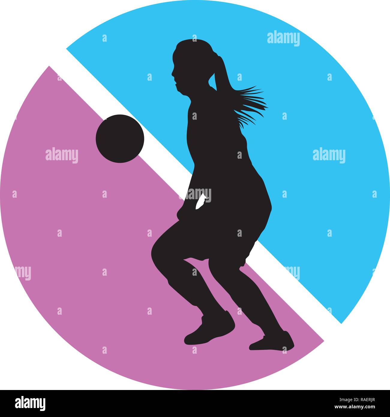 Girl Discus Silhouette