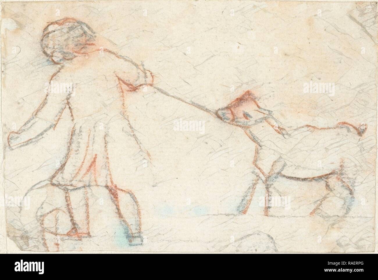 Child with a goat on a rope, Simon Andreas Krausz, 1770 - 182 ...