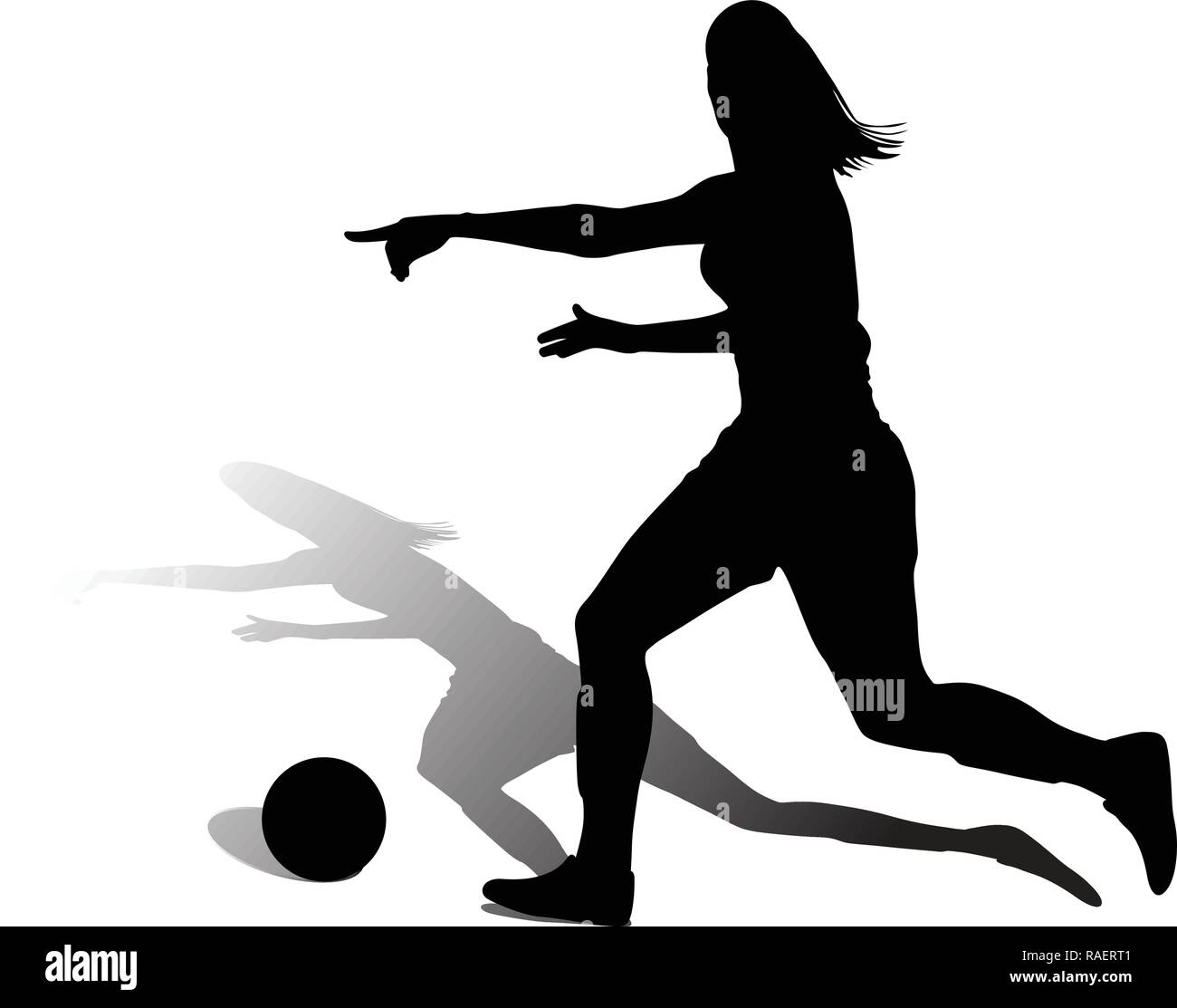 Soccer Silhouette Girl