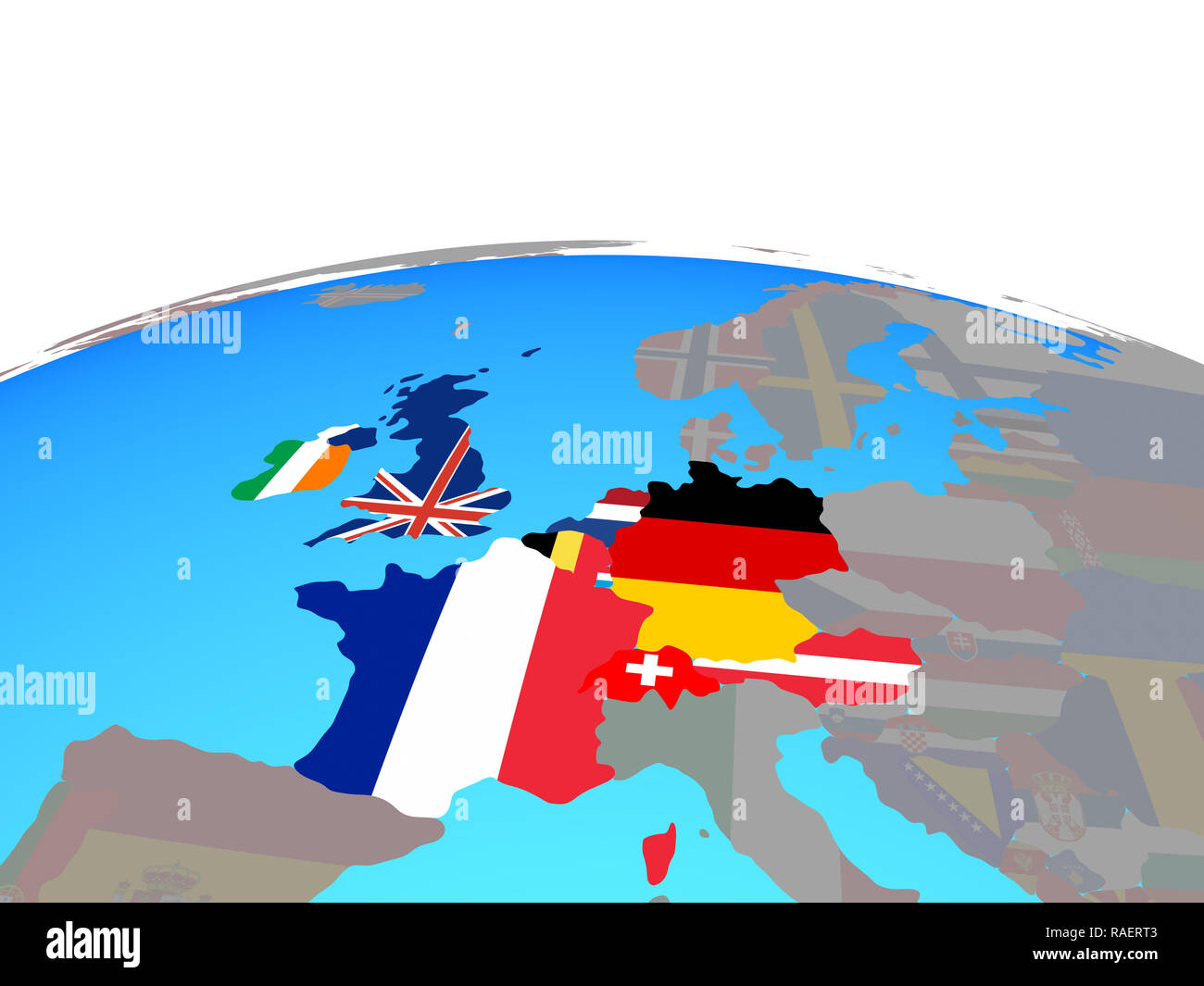 Map western europe flags european hi-res stock photography and images ...