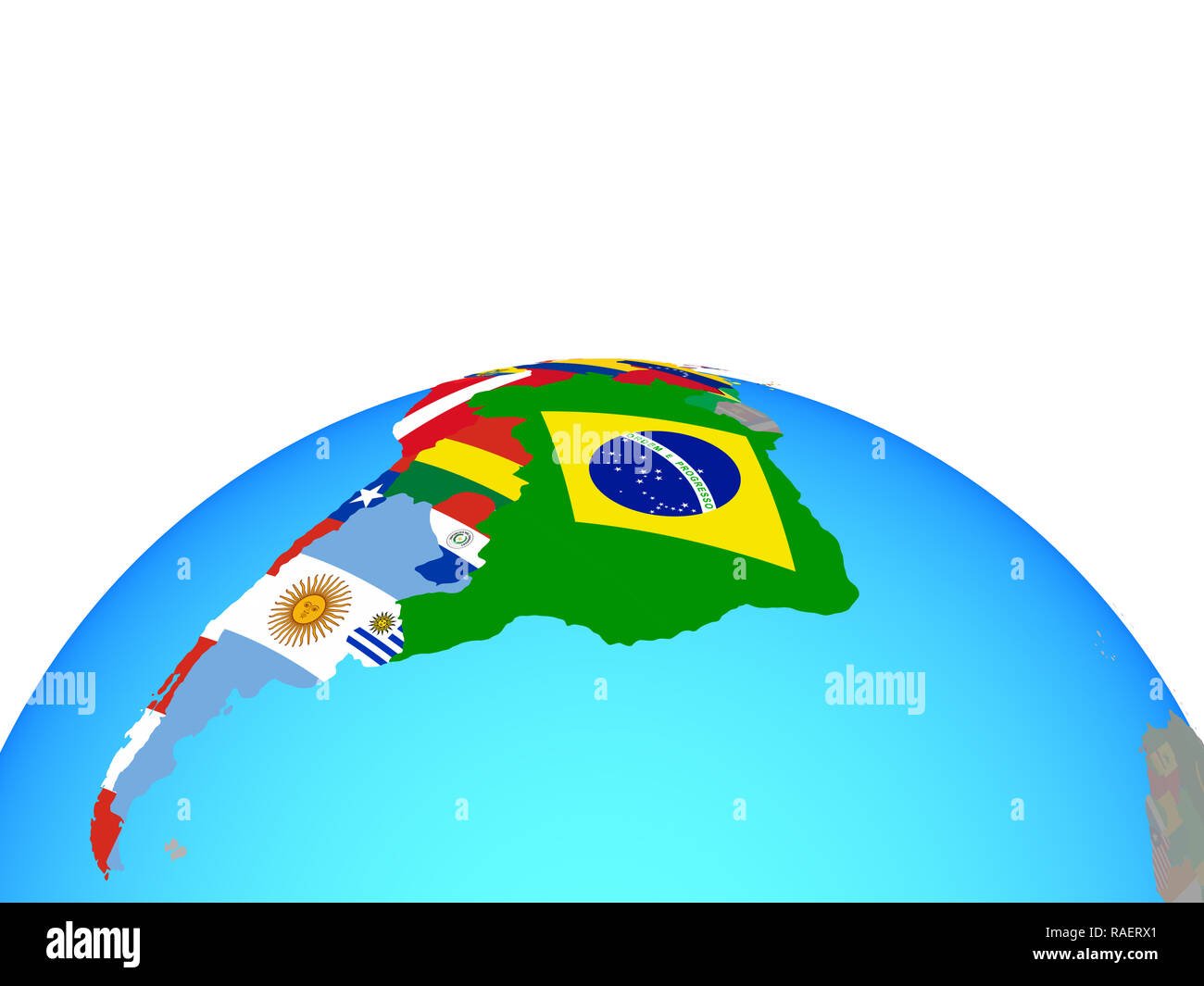 Map latin america flags countries hi-res stock photography and images ...