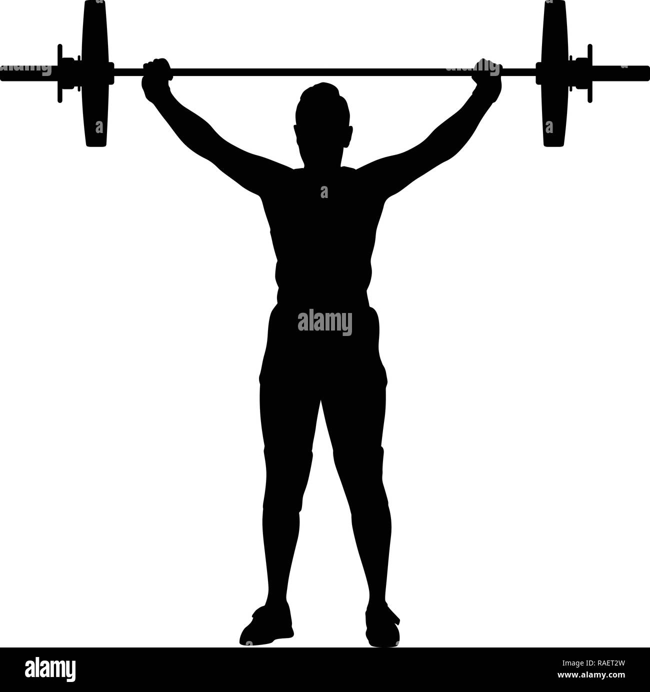 Bench press weightlifting man Cut Out Stock Images & Pictures - Alamy