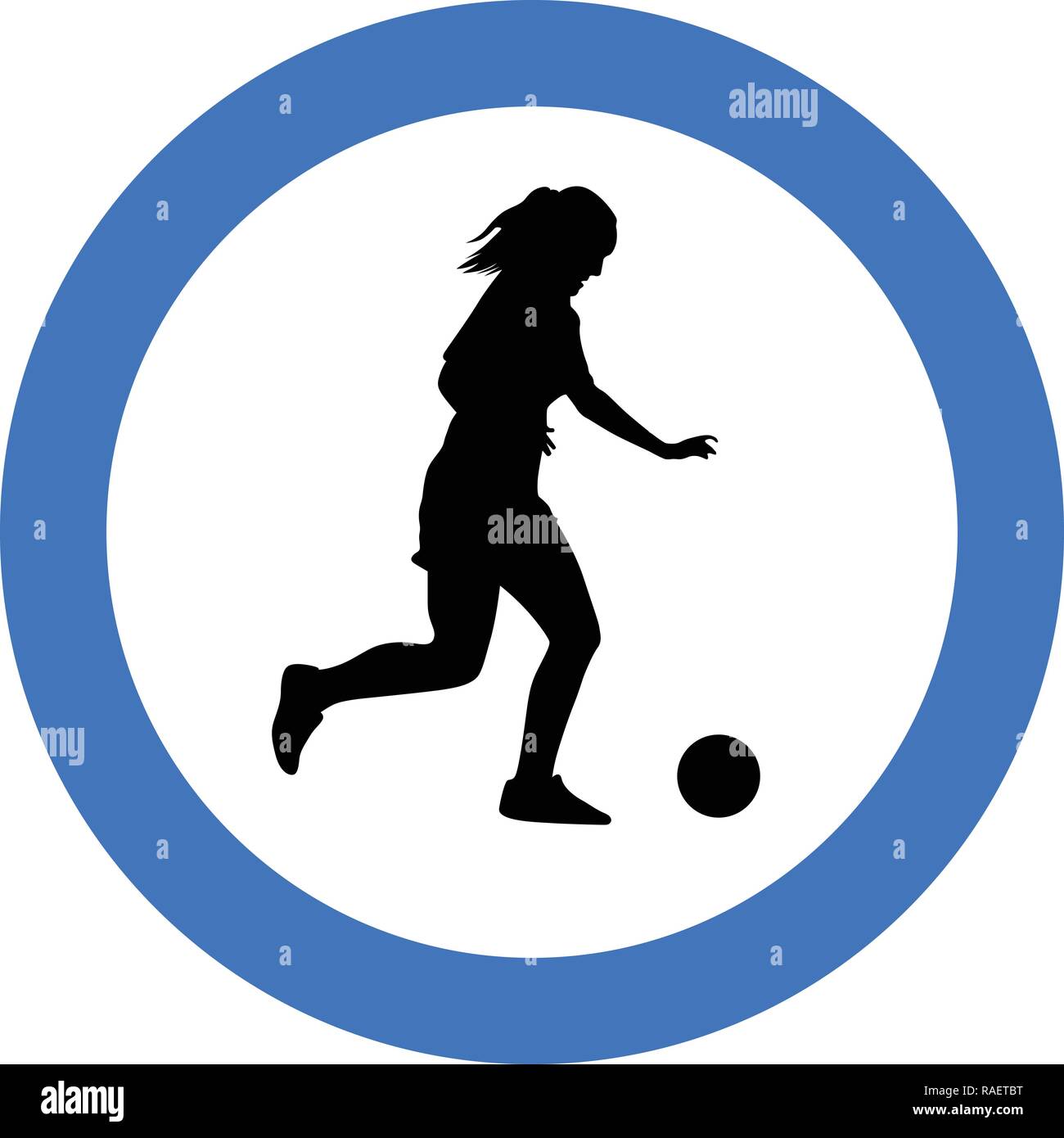Female soccer player Stock Vector Images - Alamy